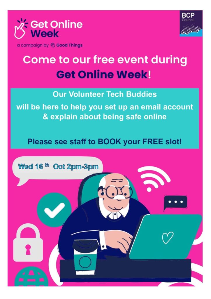 Free Get Online Event- Wednesday 16th October 2-3pm at Kinson Library. – North Bournemouth ...